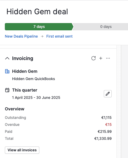 Pipedrive integration: QuickBooks - Knowledge Base | Pipedrive